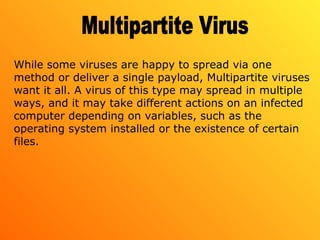 Computer virus | PPT | Operating Systems | Computer Software and Applications