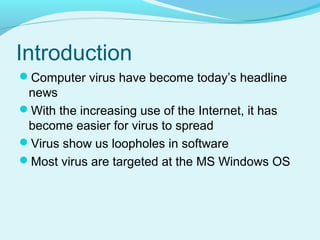 Computer virus | PPT | Operating Systems | Computer Software and ...