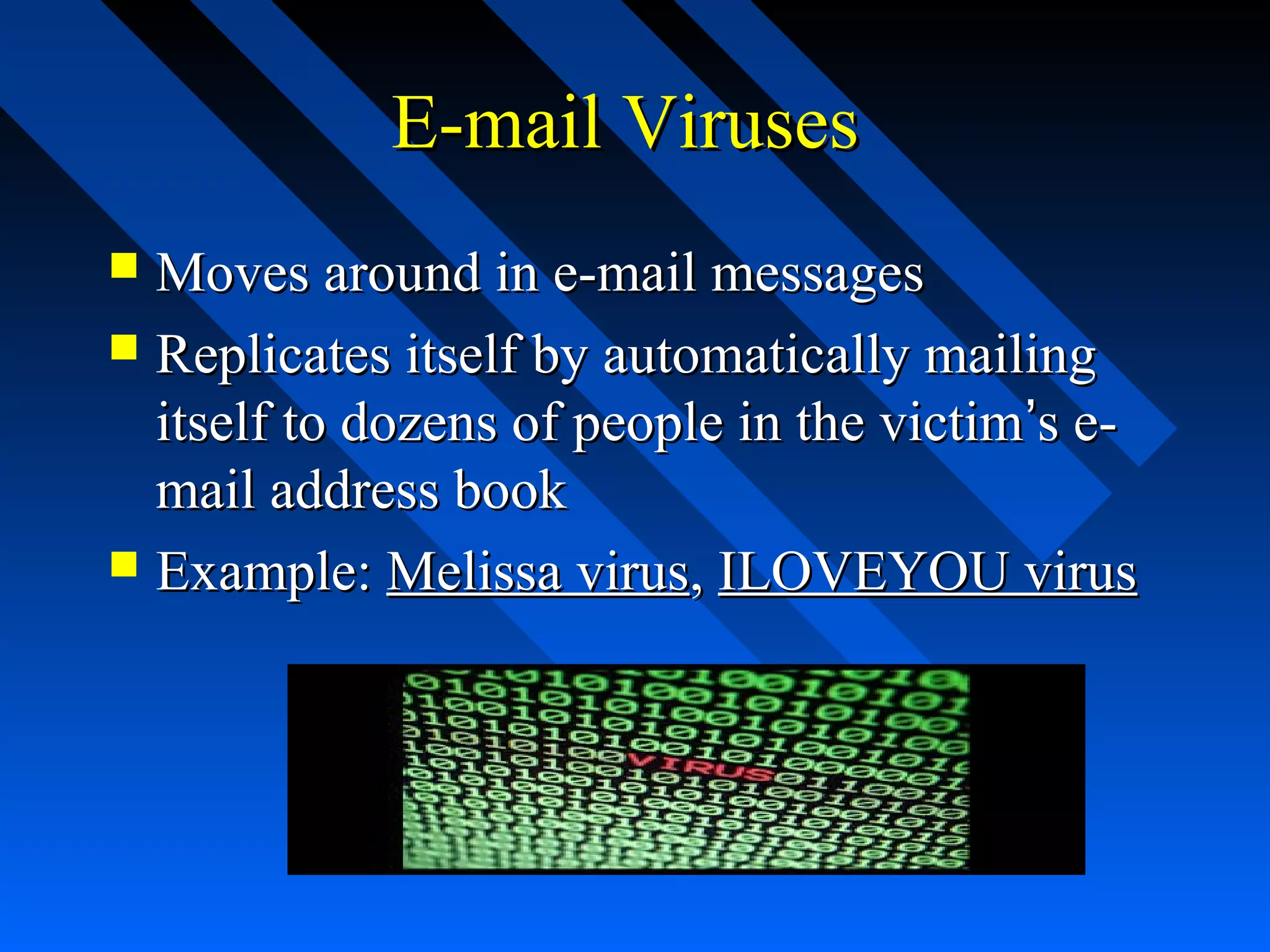 Computer virus | PPT | Operating Systems | Computer Software and Applications