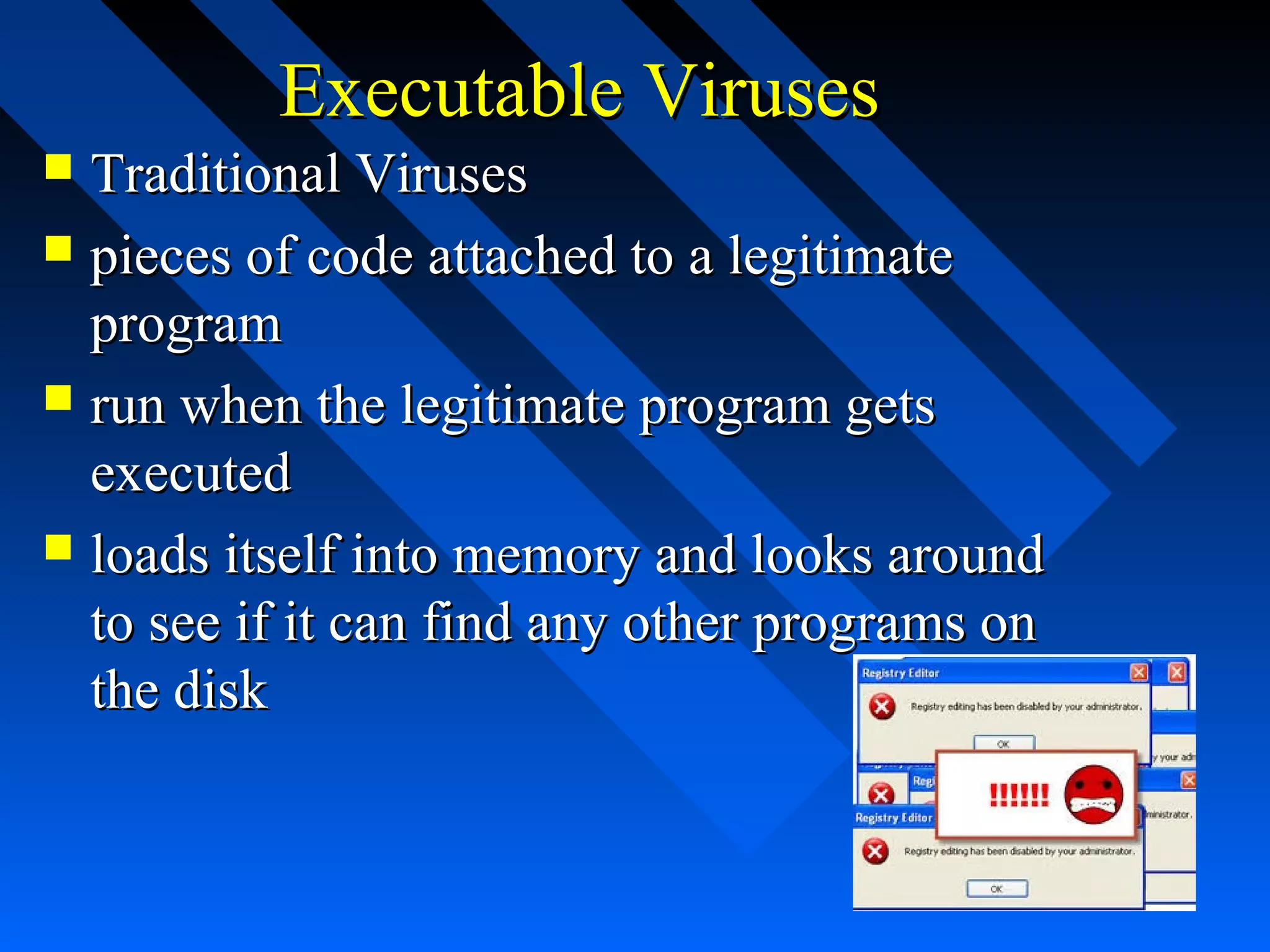 Computer virus | PPT | Operating Systems | Computer Software and Applications