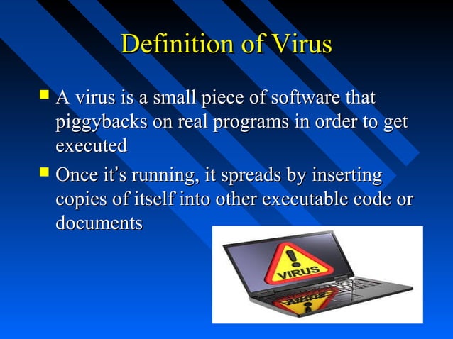 Computer virus | PPT | Operating Systems | Computer Software and Applications