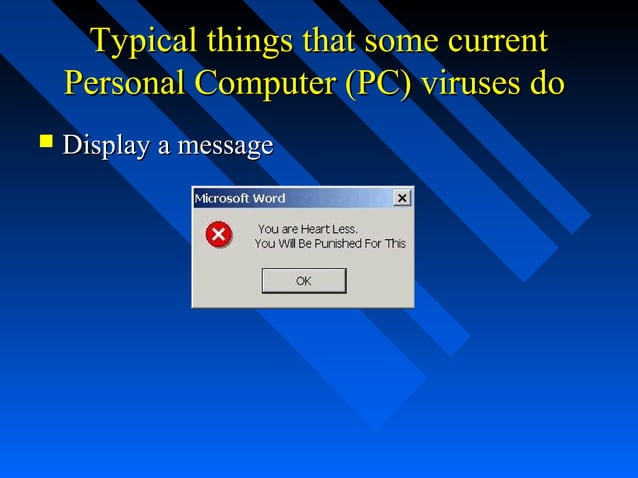Computer virus | PPT | Operating Systems | Computer Software and Applications