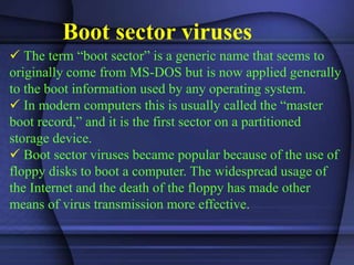 COMPUTER VIRUS affecting to computer software | PPT