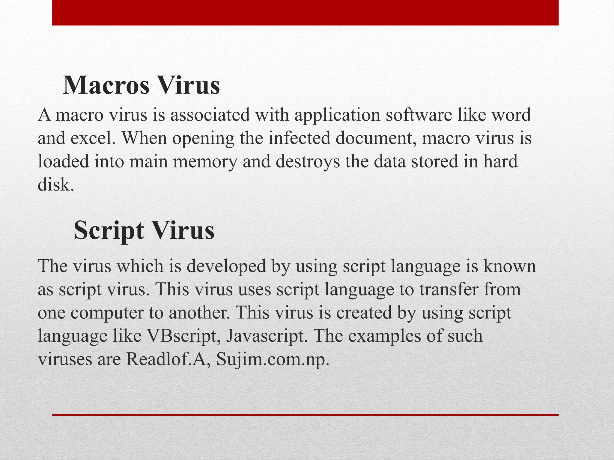 Presentation related to COMPUTER VIRUS.pptx | Operating Systems ...