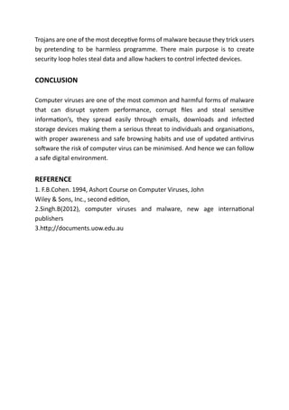Computer Virus and their classifications | PDF