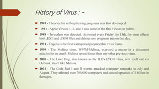 Computer virus and cyber attack | PPTX