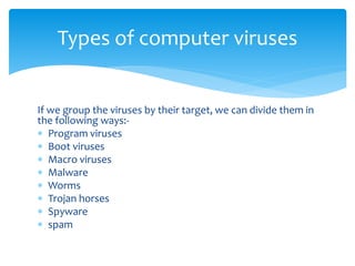 Computer viruses | PPTX