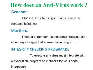 Computer viruses and anti viruses by sasikumar | PPT