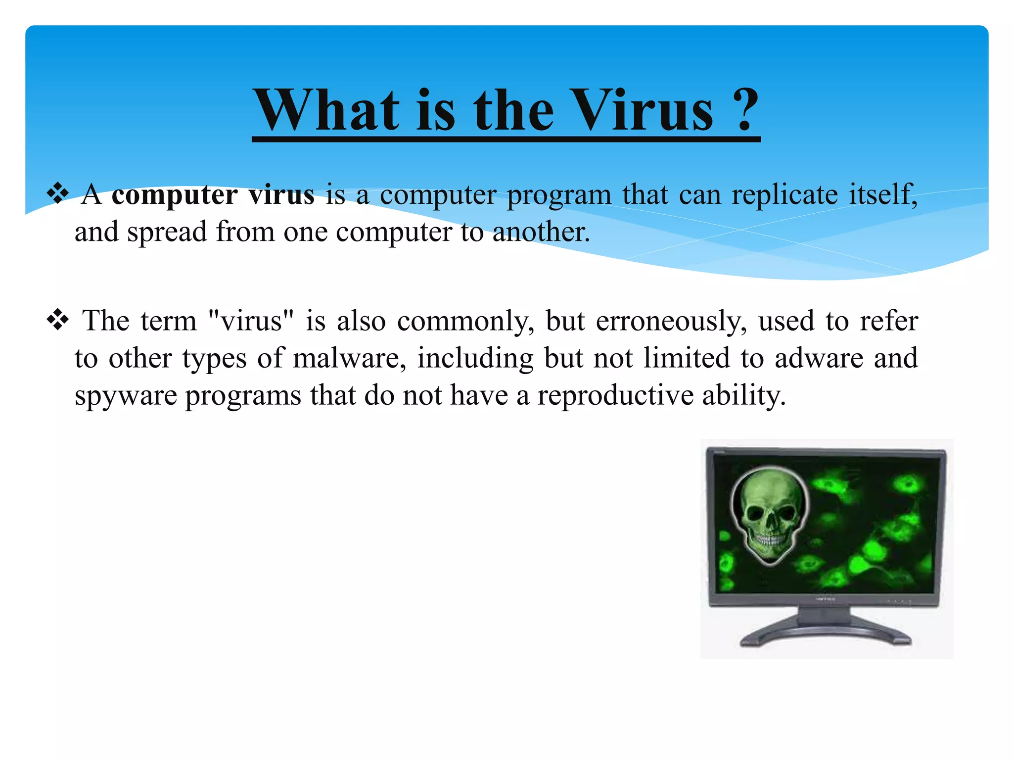 Computer viruses and prevention techniques | PPTX