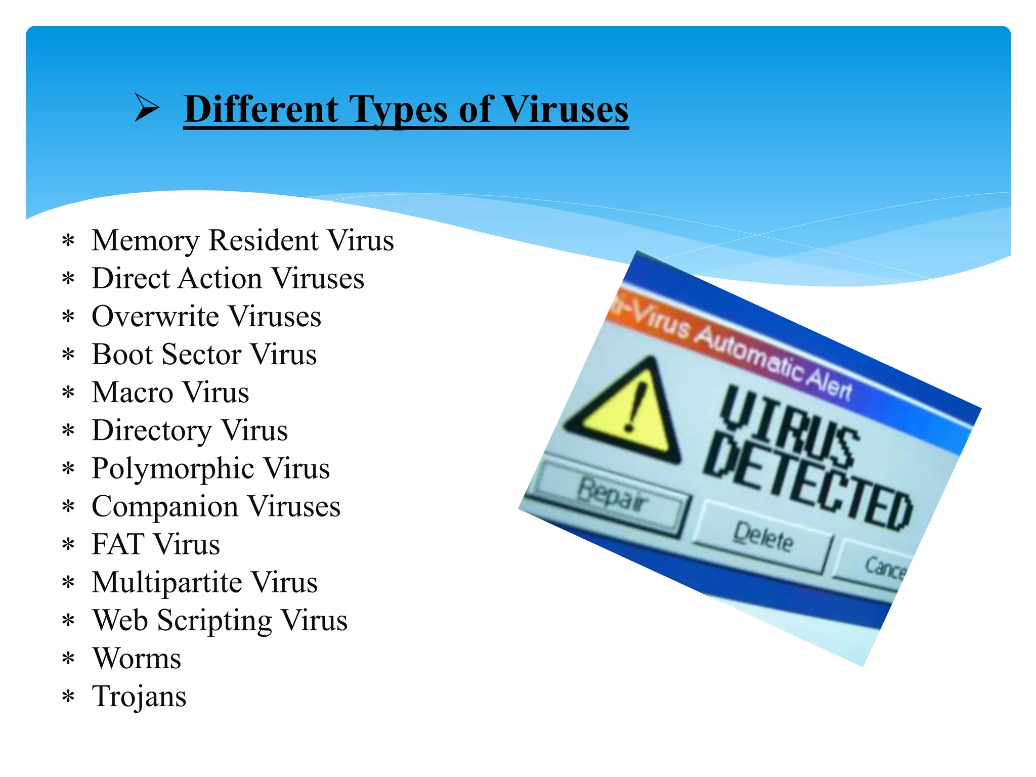 Computer viruses and prevention techniques | PPTX