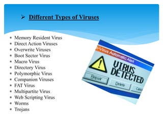 Computer viruses and prevention techniques | PPTX