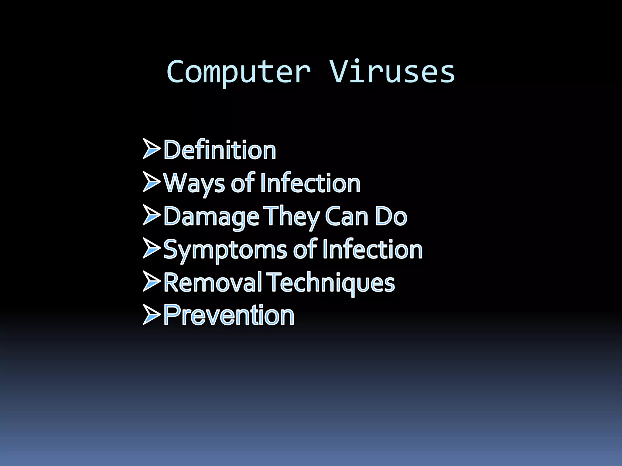 Computer viruses and removal techniques | PPT