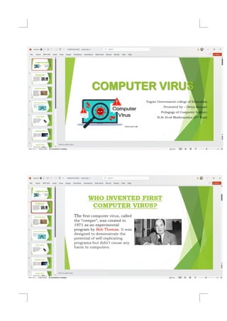Pedagogy of computer science Presentation oncomputer virus.pdf