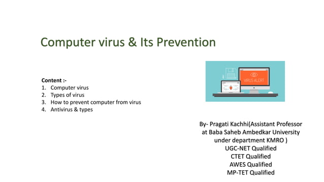 Computer Virus ppt.pptx | Antivirus Software | Computer Software and Applications