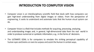 Computer Vision and techniques-image processing | PPTX