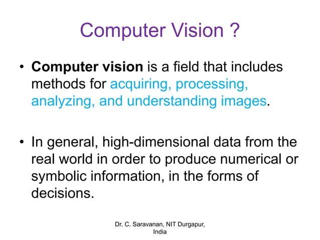 Computer vision | PDF