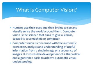 Computer vision | PPTX