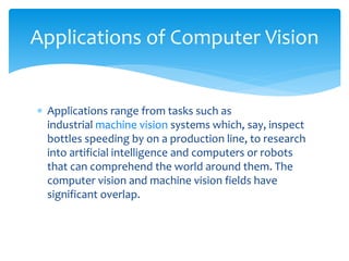 Computer vision | PPTX