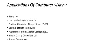 Computer vision | PPTX | Artificial Intelligence | Technology & Computing