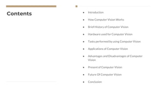 Computer vision | PPTX