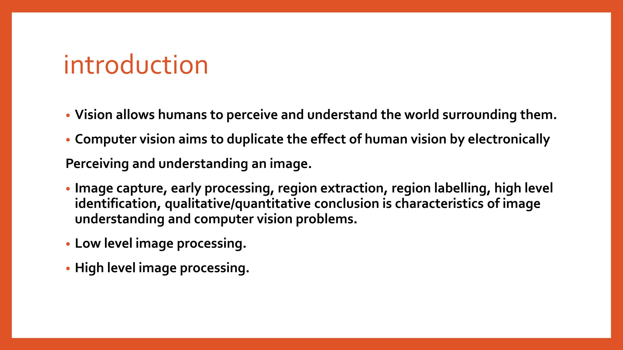 Computer vision.pptx for pg students study about computer vision | PPTX