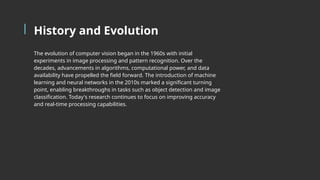 Computer Vision and the benefactions of computer vision.pptx