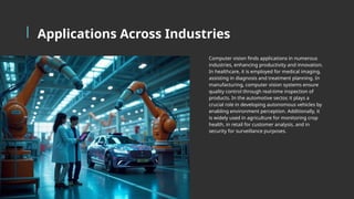 Computer Vision and the benefactions of computer vision.pptx