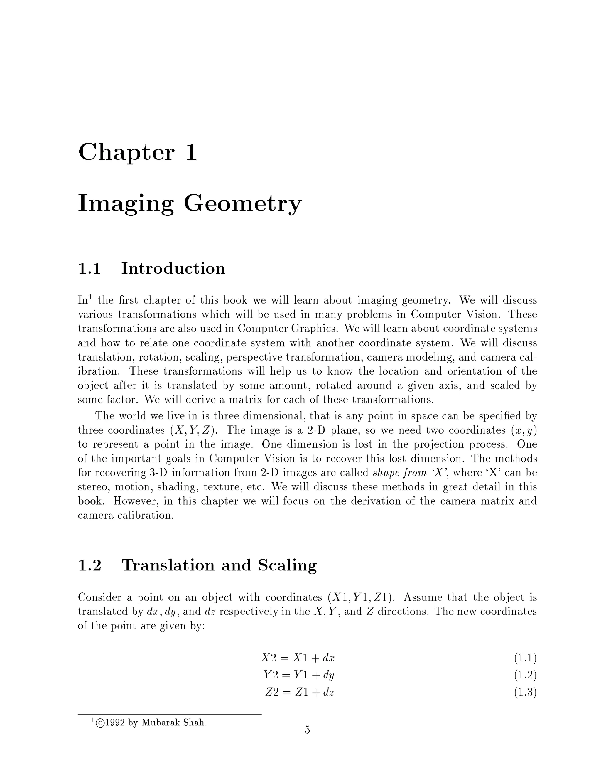 Computer vision fundamentals of computer vision - mubarak shah | PDF