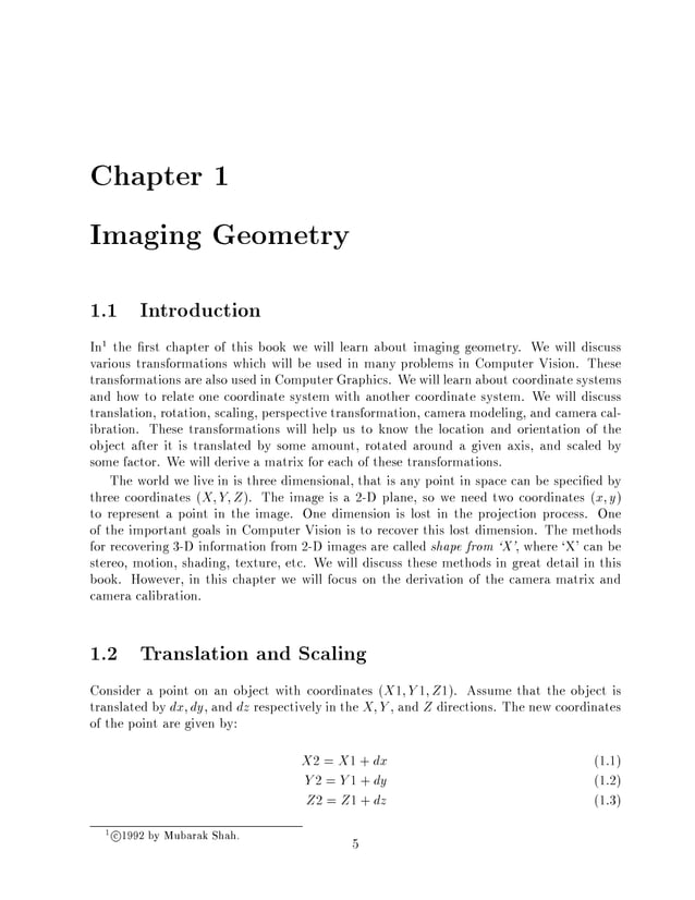 Computer vision fundamentals of computer vision - mubarak shah | PDF