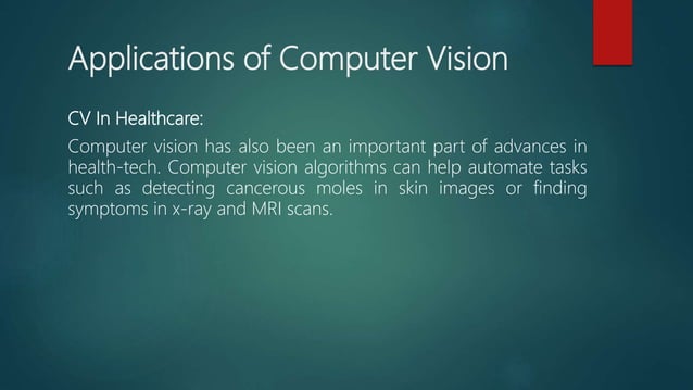 Computer vision ppt | PPTX | Artificial Intelligence | Technology ...