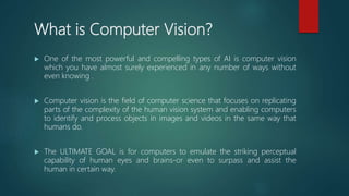 Computer vision ppt | PPTX
