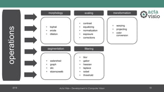 Computer vision applications and tools - Acta Visio | PPT