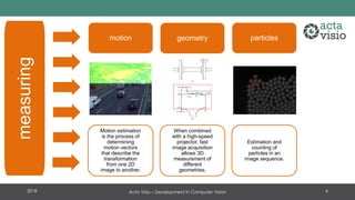 Computer vision applications and tools - Acta Visio | PPT