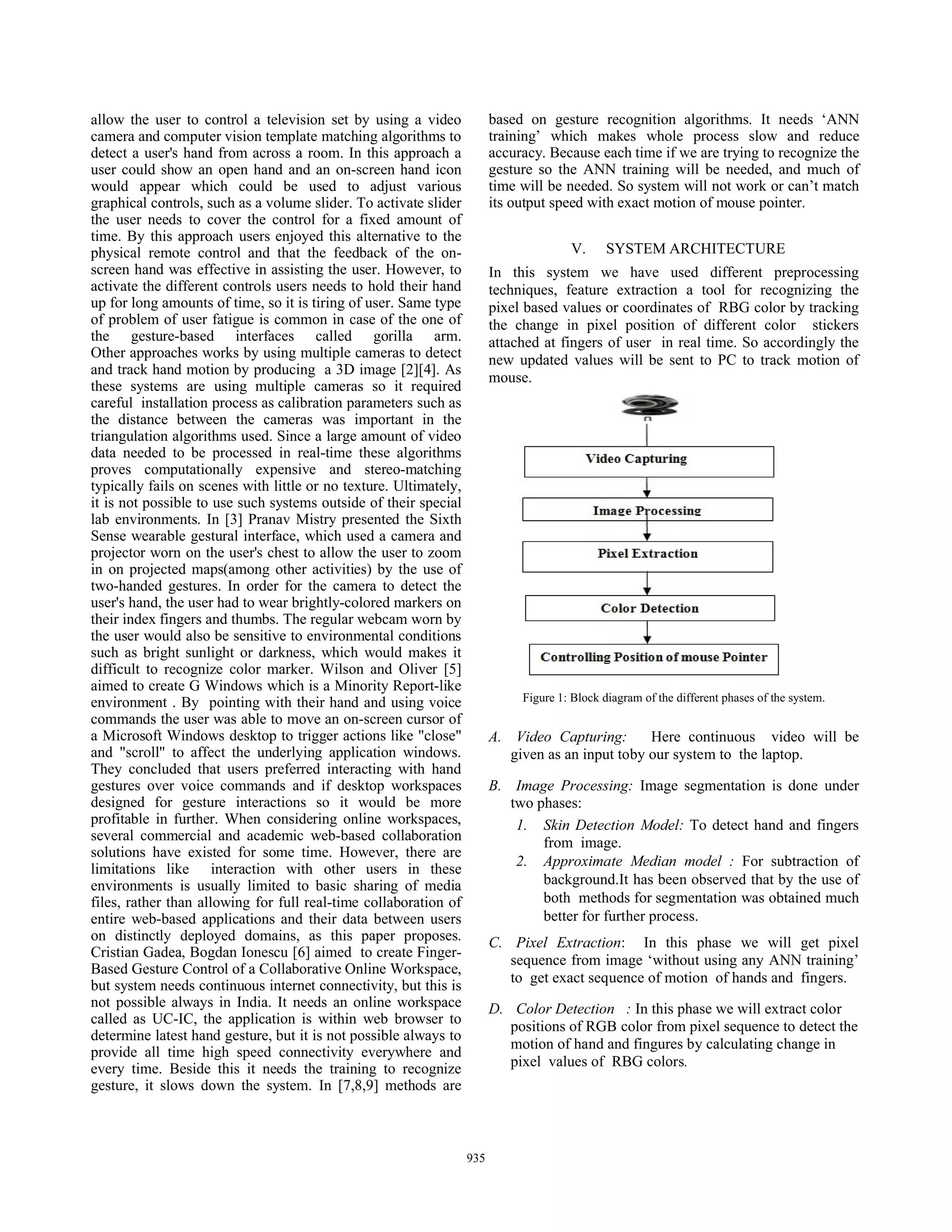 Computer Vision Based Human Computer Interaction Using Color Detection