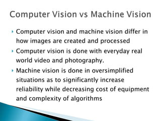 Computer Vision Basics | PPT | Cameras and Camcorders | Consumer ...