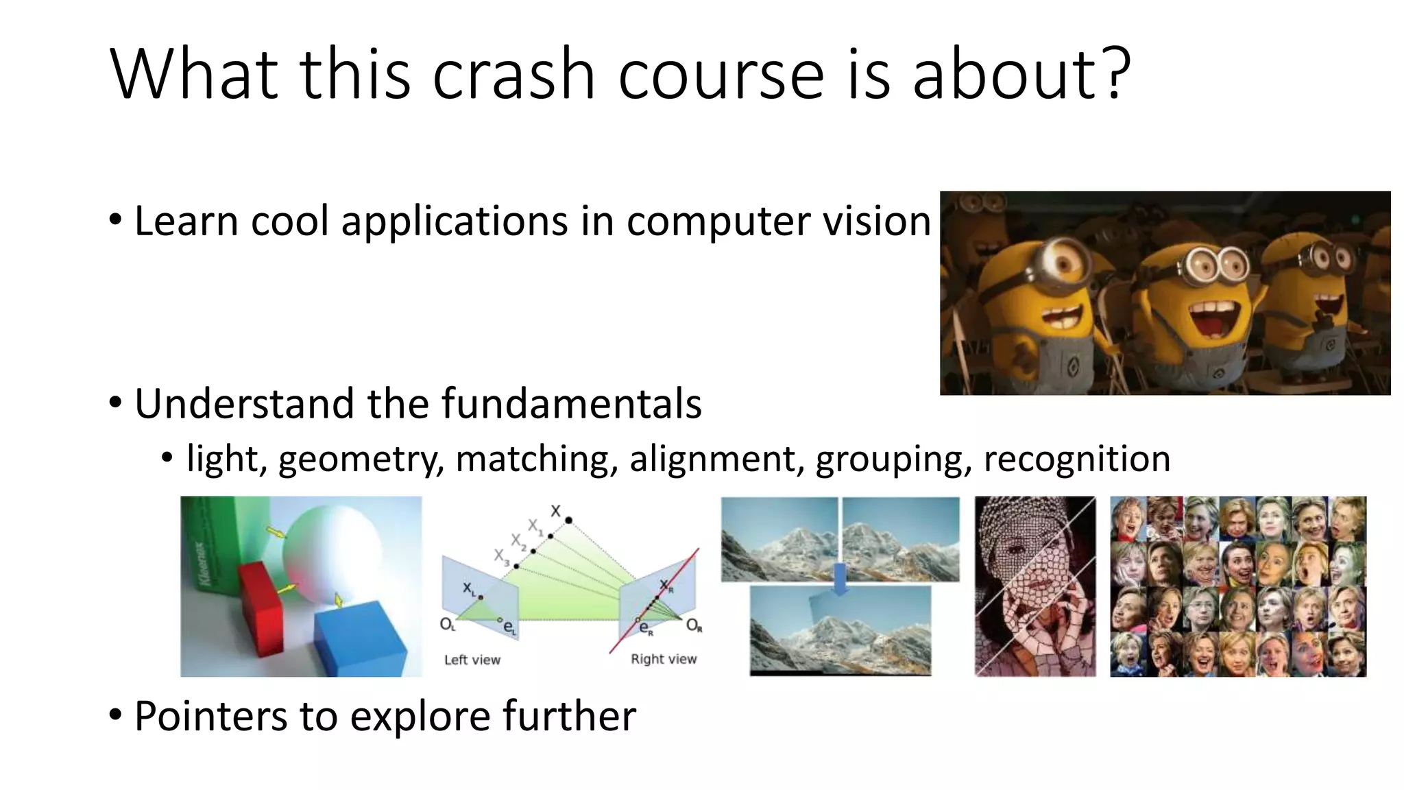 Computer Vision Crash Course | PPTX | 3-D Graphics | Computer Software ...