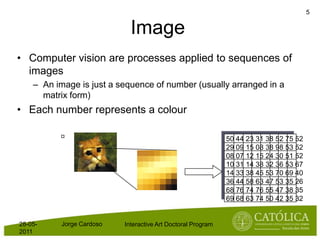 Computer vision techniques for interactive art | PPT