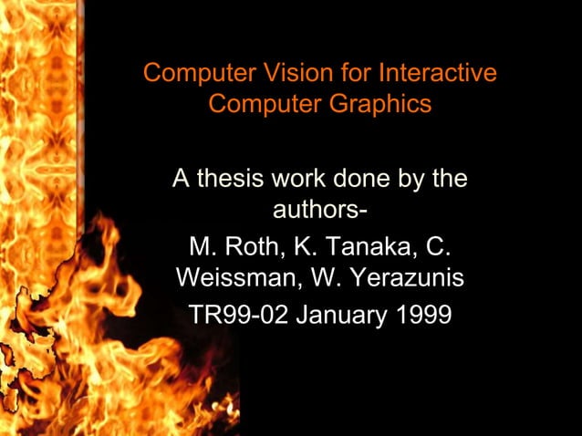 Computer vision for interactive computer graphics | PPT | Computing | Technology & Computing
