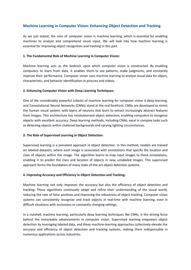 Computer Vision For Object Detection And Tracking Pdf