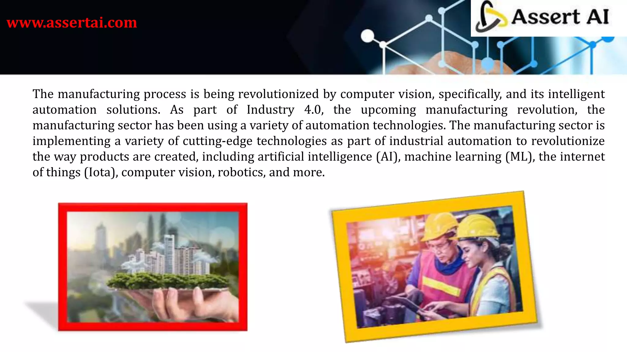 Computer Vision in Industrial Manufacturing | PPTX
