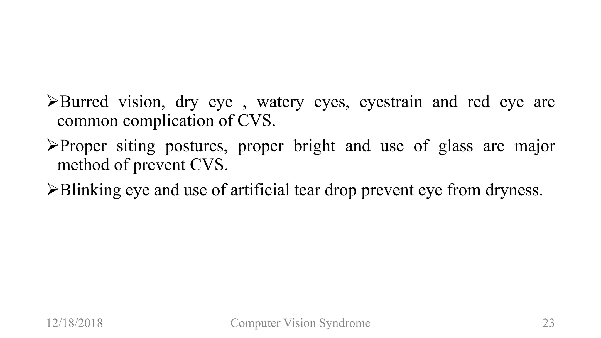 Computer vision syndrome (Digital eyestrain) | PPTX