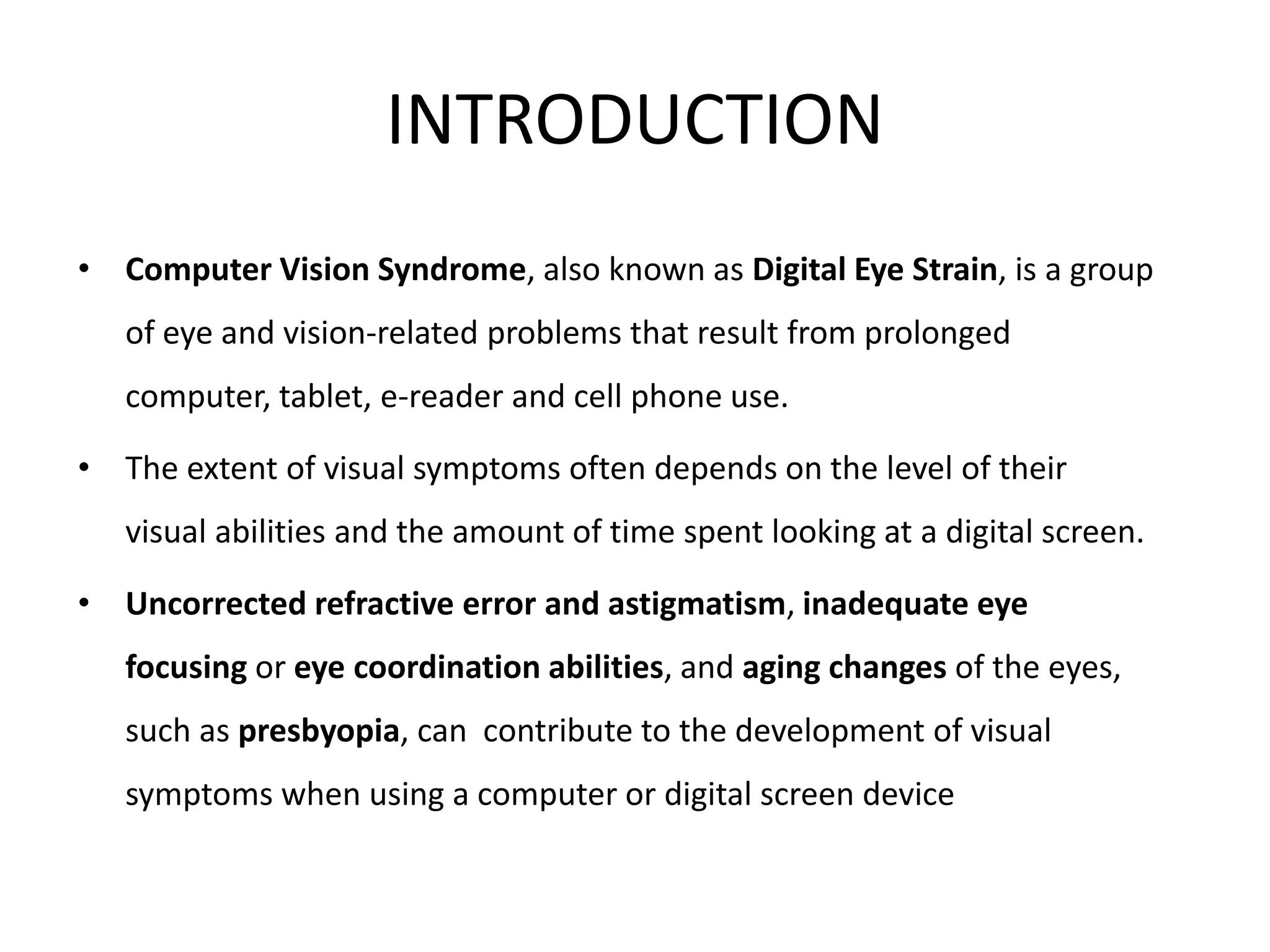 Computer vision syndrome | PPT