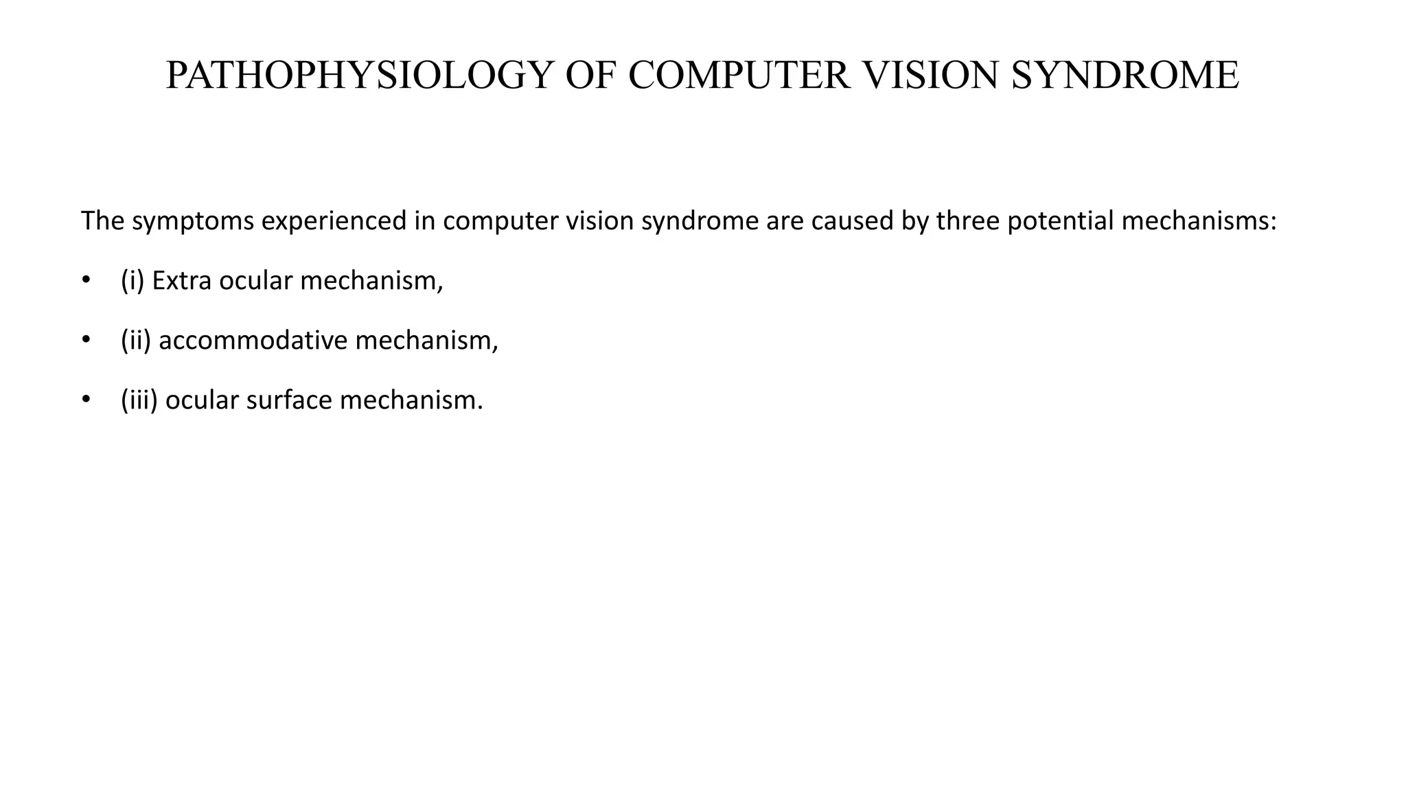 Computer vision syndrome | PPT