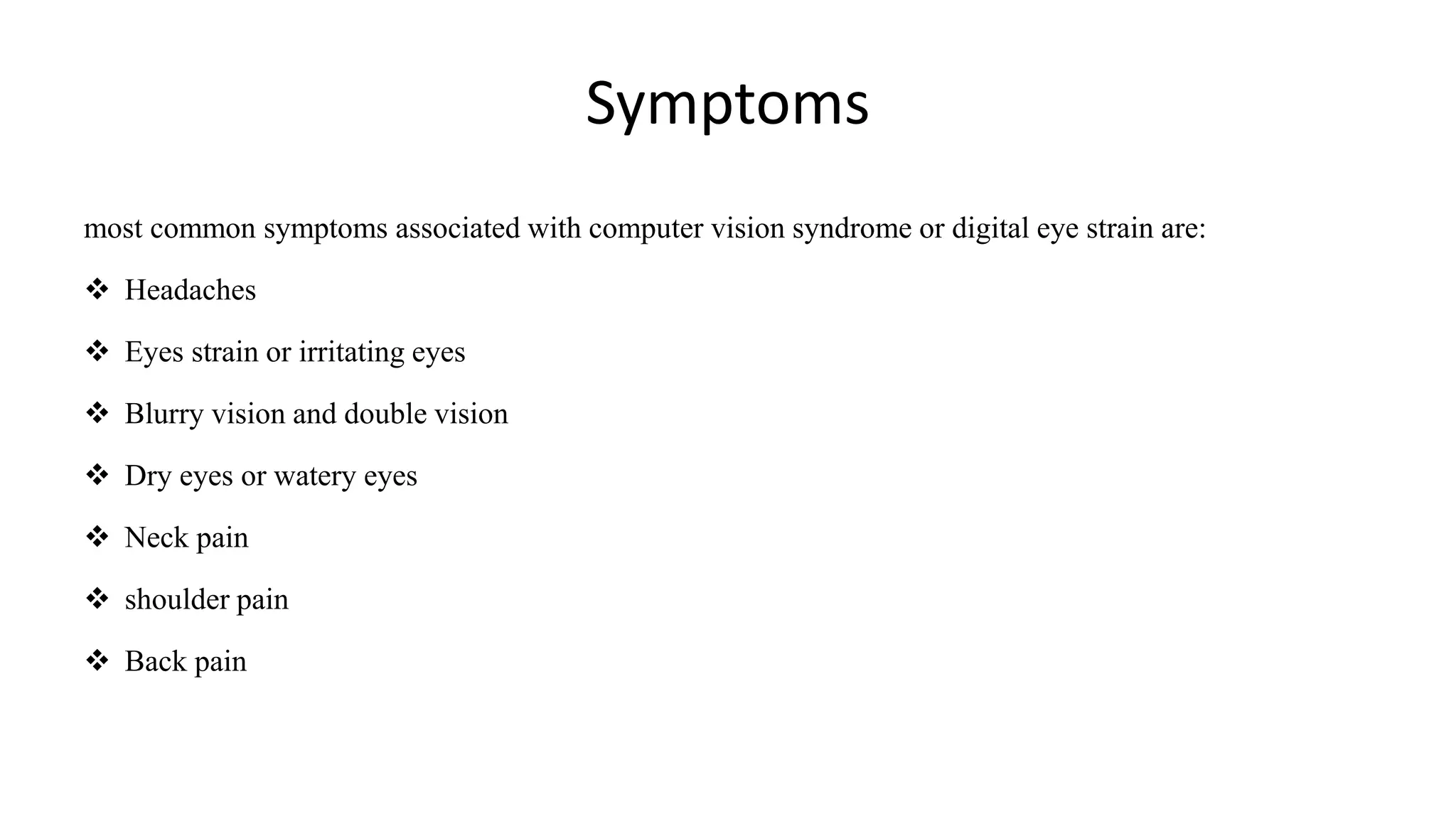 Computer vision syndrome | PPT
