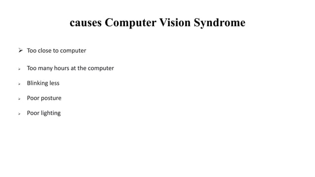 Computer vision syndrome | PPT