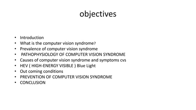 Computer vision syndrome | PPT