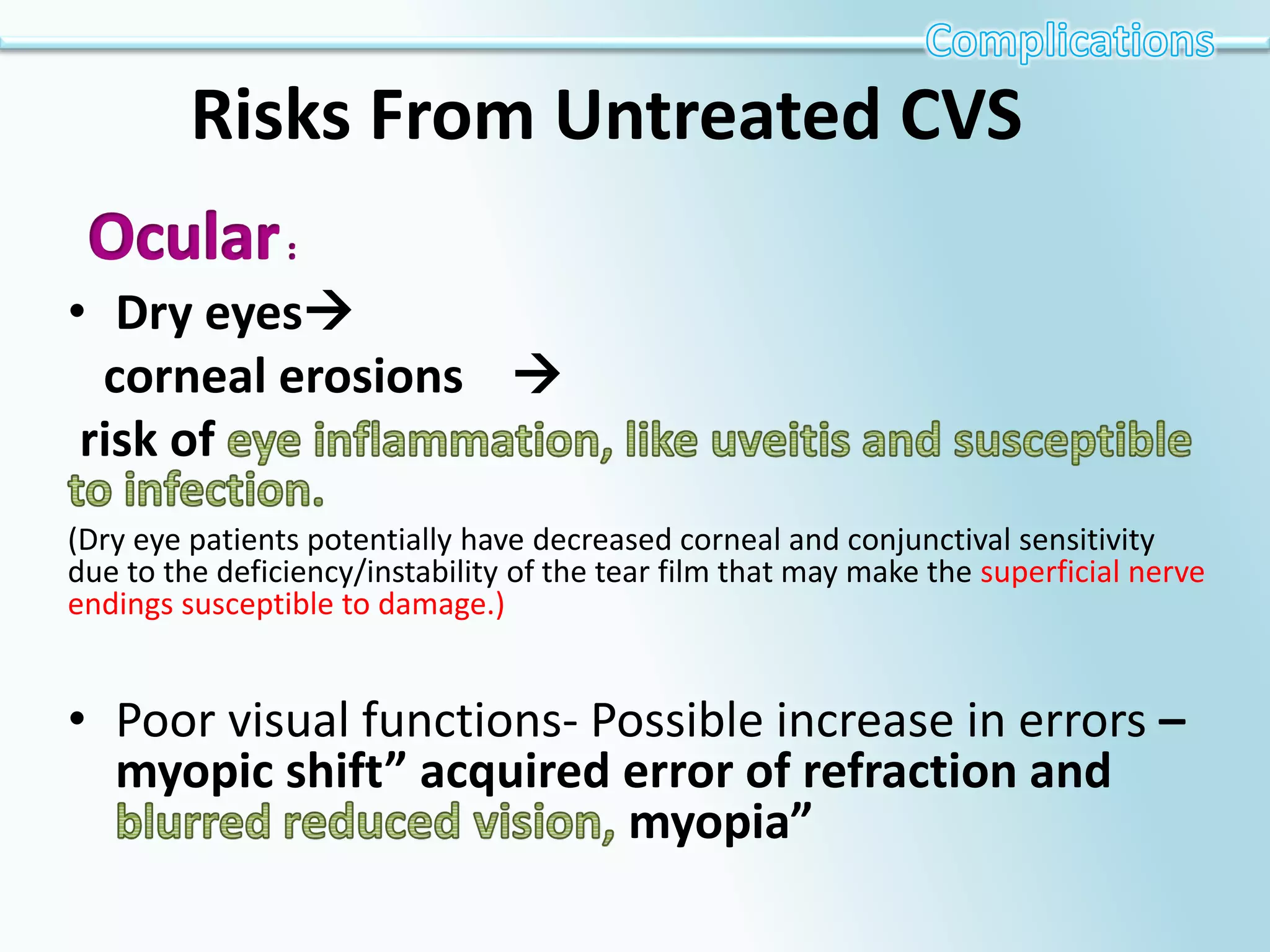 Computer vision syndrome by hala | PPT