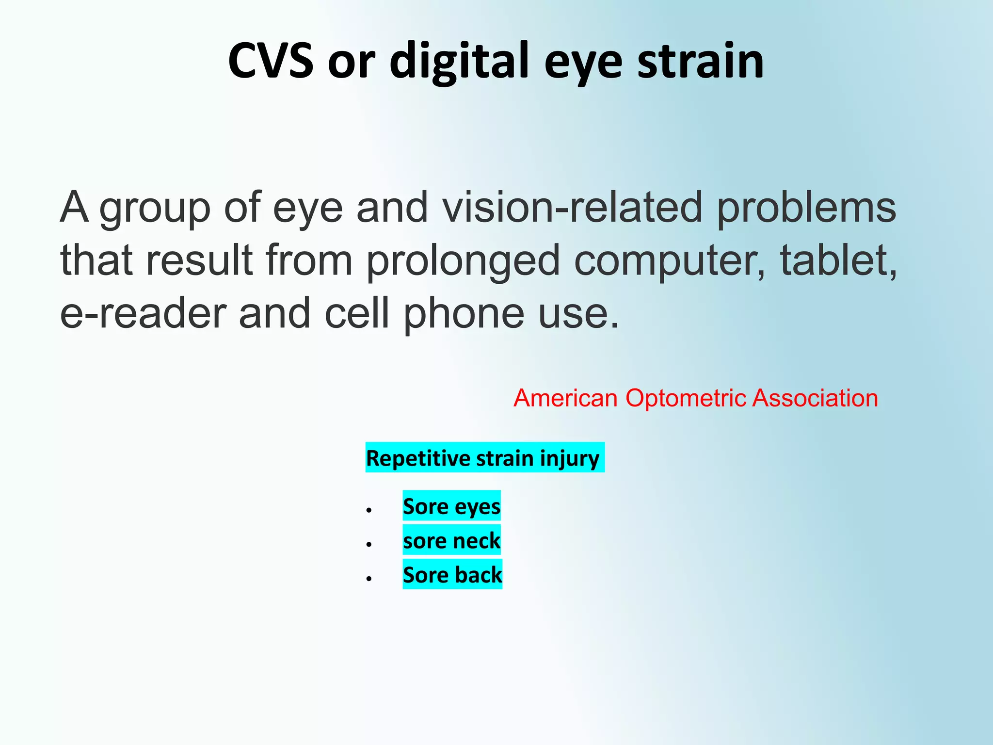 Computer vision syndrome by hala | PPT