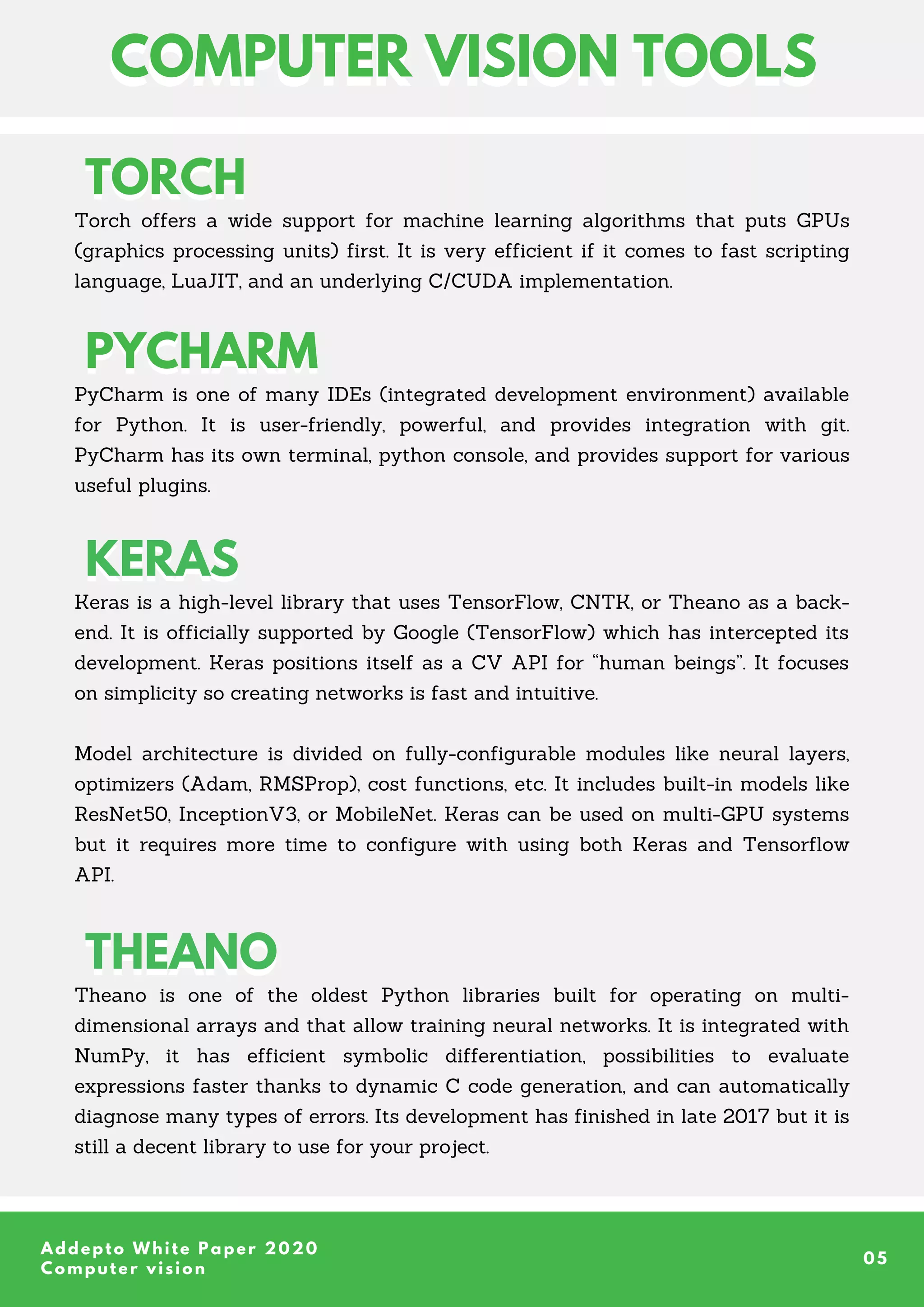 Computer Vision - White Paper 2020 | PDF