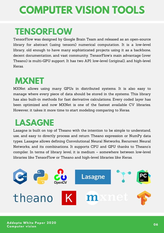 Computer Vision - White Paper 2020 | PDF